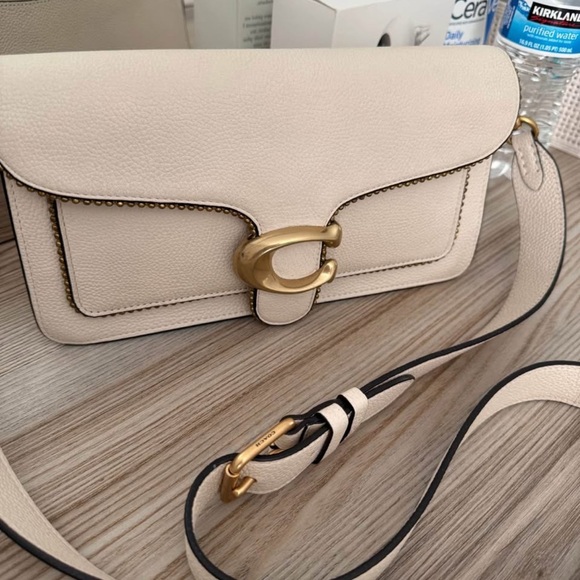 Coach | Bags | Coach Tabby 26 Cream And Gold Crossbody Bag With ...